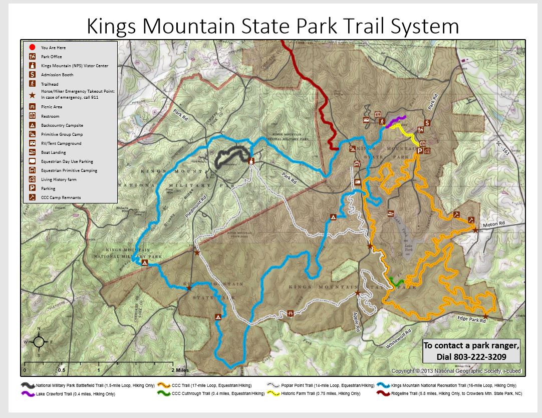 Map of Trails – Friends of Kings Mountain State Park